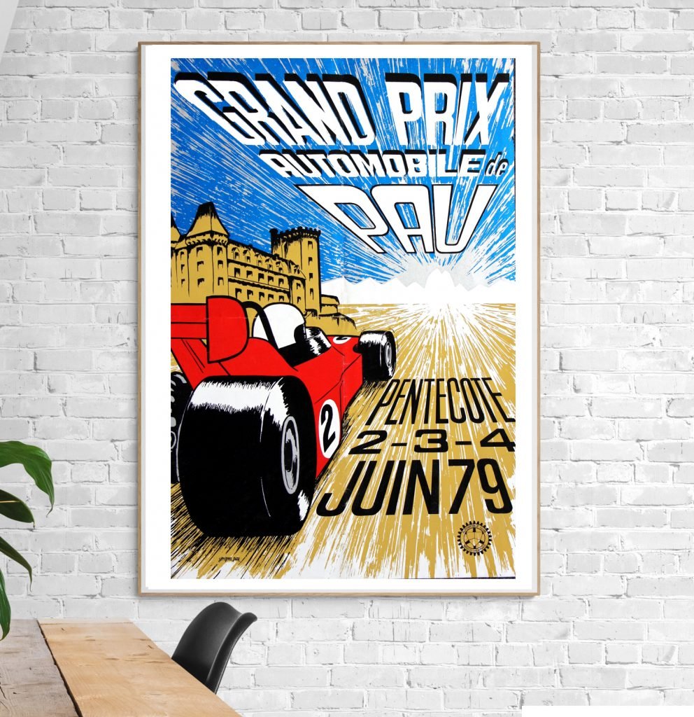 Affiche Grand Prix Automobile Pau - 1979 - Affiche Vintage