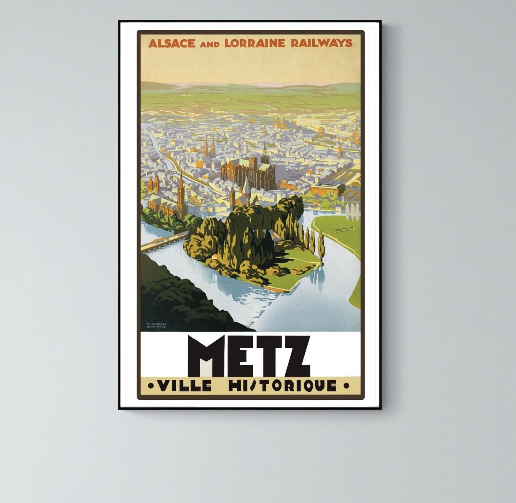 Affiche Metz, Ville Historique - Affiche Vintage